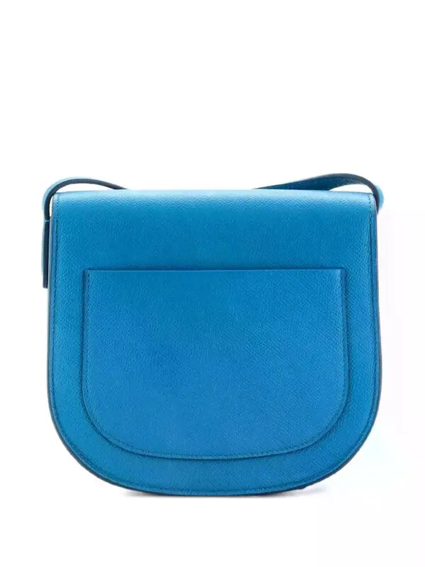 Celine Trotteur Grainy Leather Small Crossbody Bag - Blue