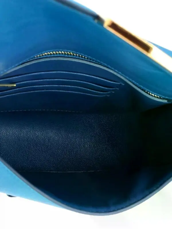 Celine Trotteur Grainy Leather Small Crossbody Bag - Blue