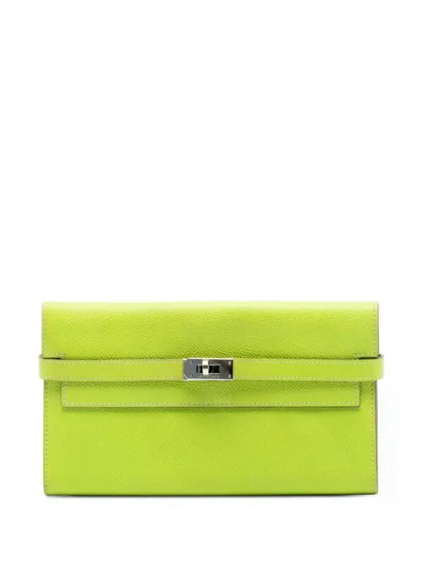Hermès 2012 Chevre Mysore Vero Kelly Longue Wallet - Green