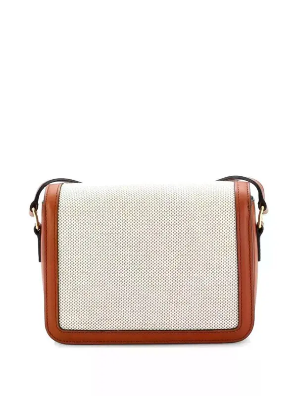 Celine Triomphe Teen Crossbody Bag Canvas With Leather - Brown