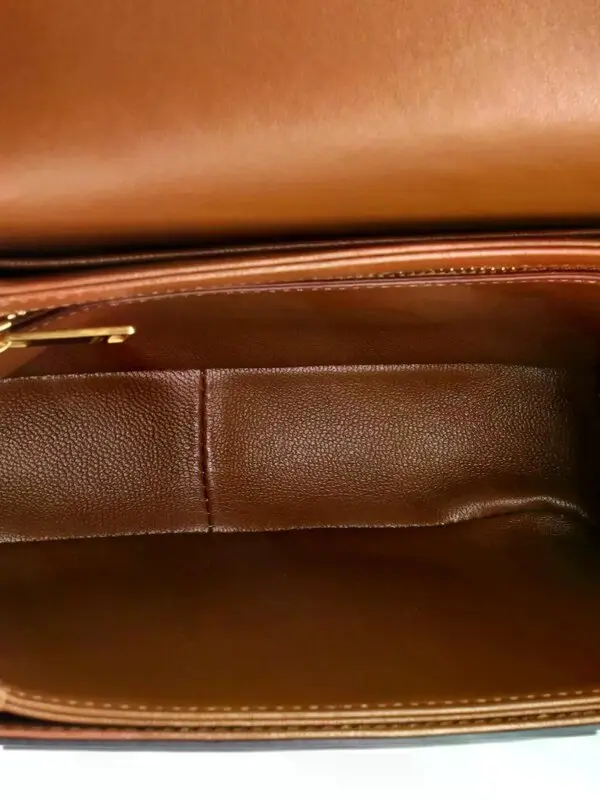 Celine Triomphe Teen Crossbody Bag Canvas With Leather - Brown