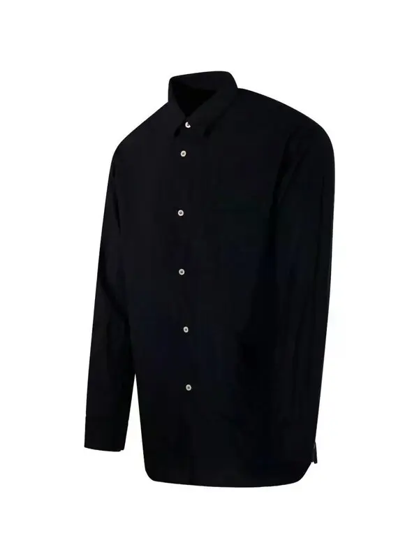 Comme Des Garçons Crinkled-effect Chest-pocket Shirt