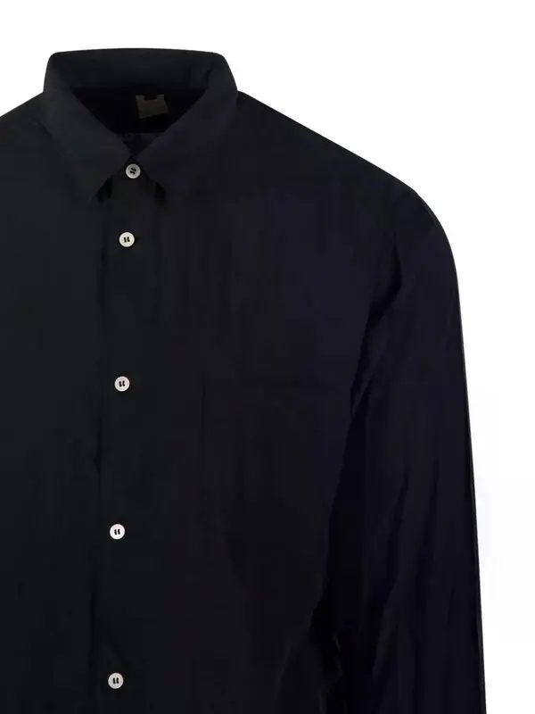 Comme Des Garçons Crinkled-effect Chest-pocket Shirt