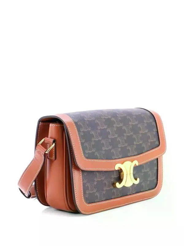Celine Triomphe Coated Canvas Medium Shoulder Bag
