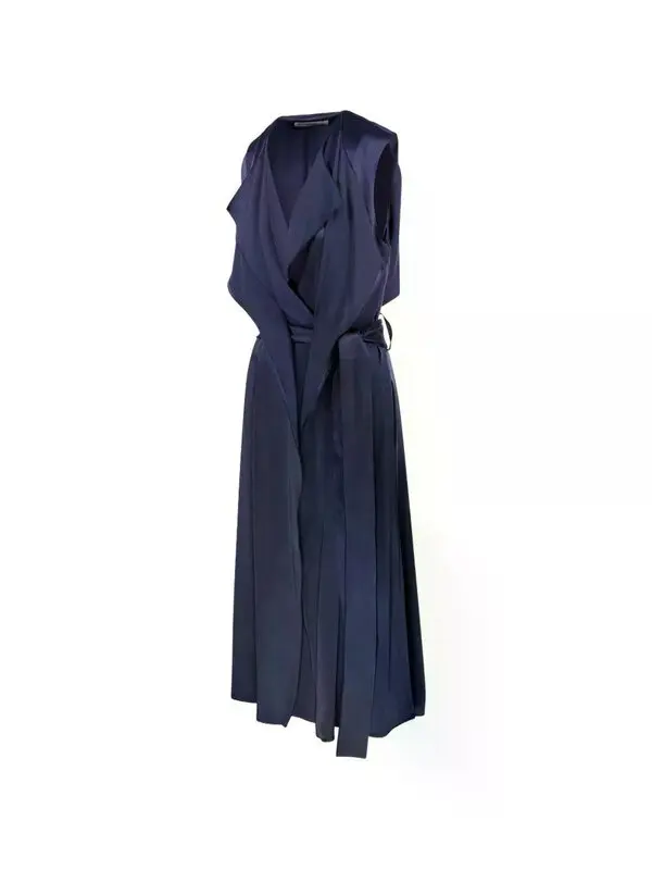 Victoria Beckham Sybil Belted V-neck Midi Dress