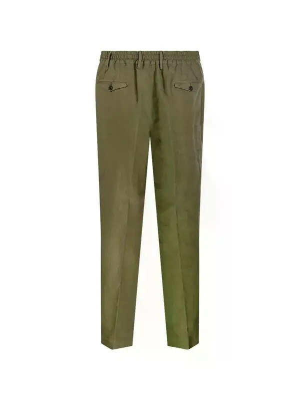 SANTANIELLO Irno Pleated Trousers - Green