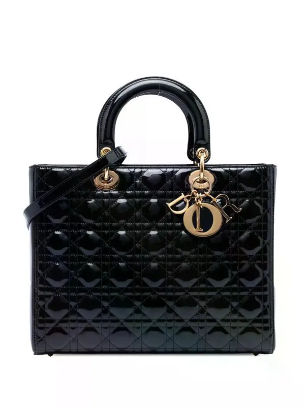 Dior 2012 Large Patent Cannage Lady Satchel