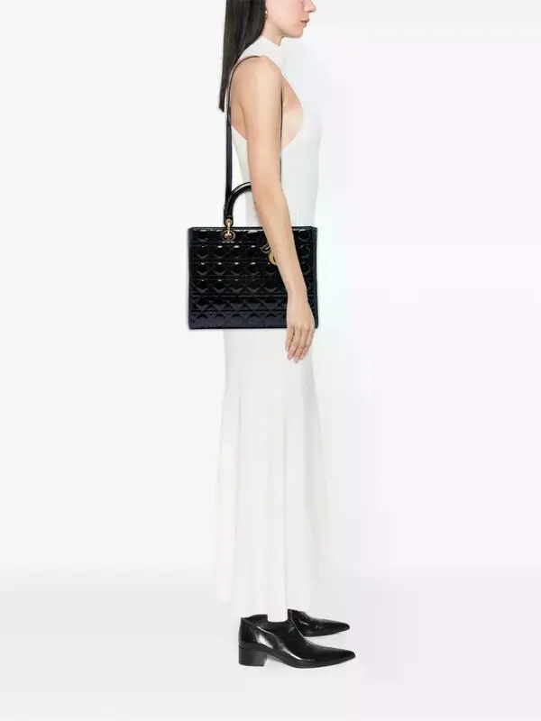 Dior 2012 Large Patent Cannage Lady Satchel