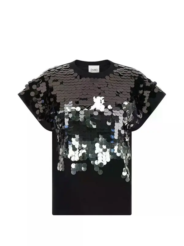 NUDE Sequin T-shirt - Black