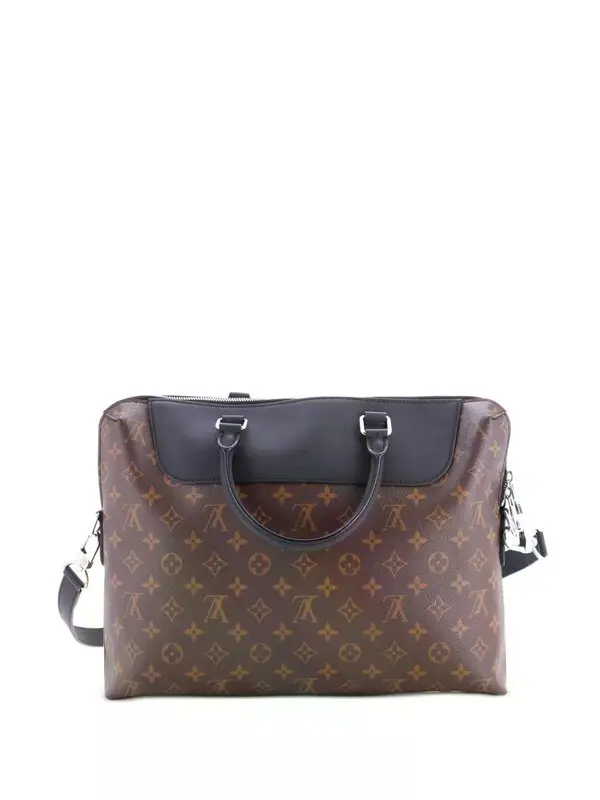 LOUIS VUITTON Porte-documents Jour Nm Bag Macassar Monogram Canvas - Black