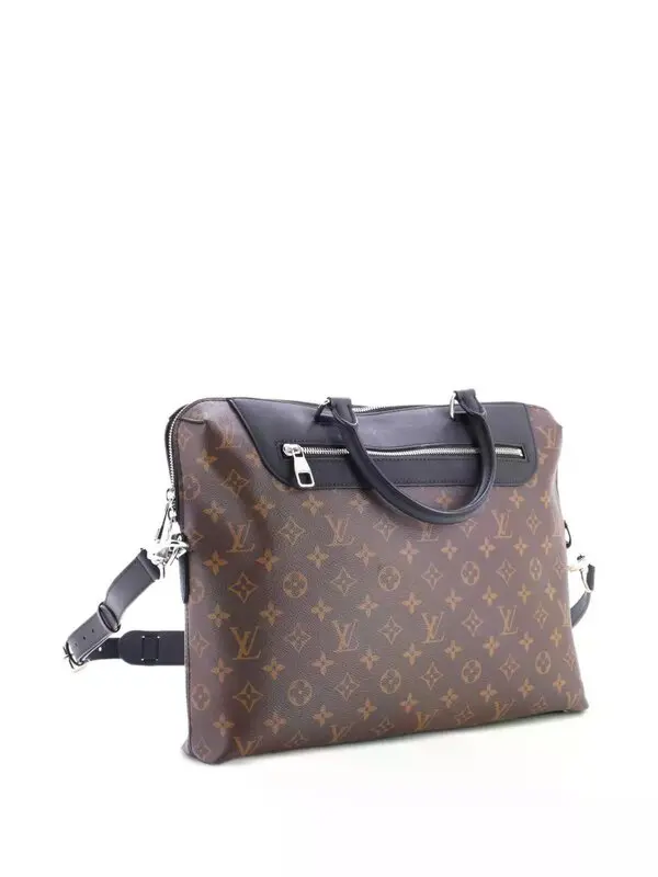 LOUIS VUITTON Porte-documents Jour Nm Bag Macassar Monogram Canvas - Black