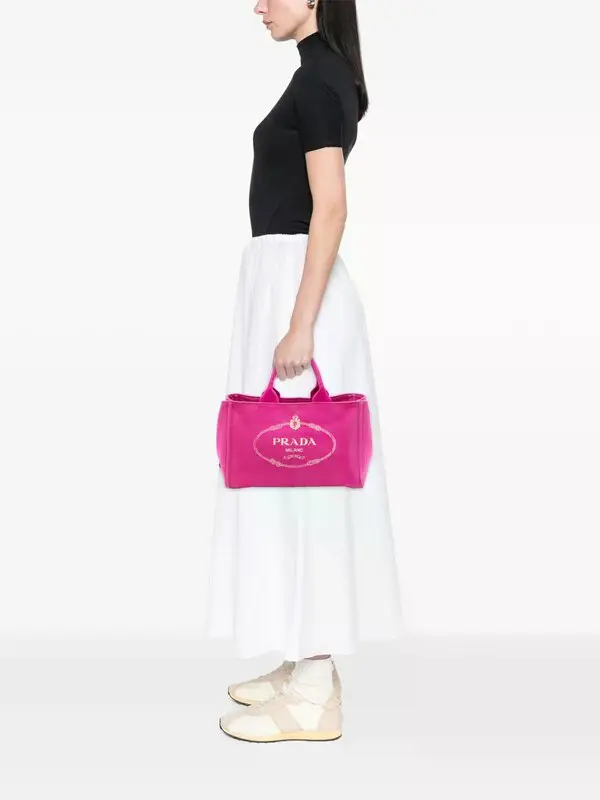 Prada Canapa Logo Satchel 2013-2025 - Pink