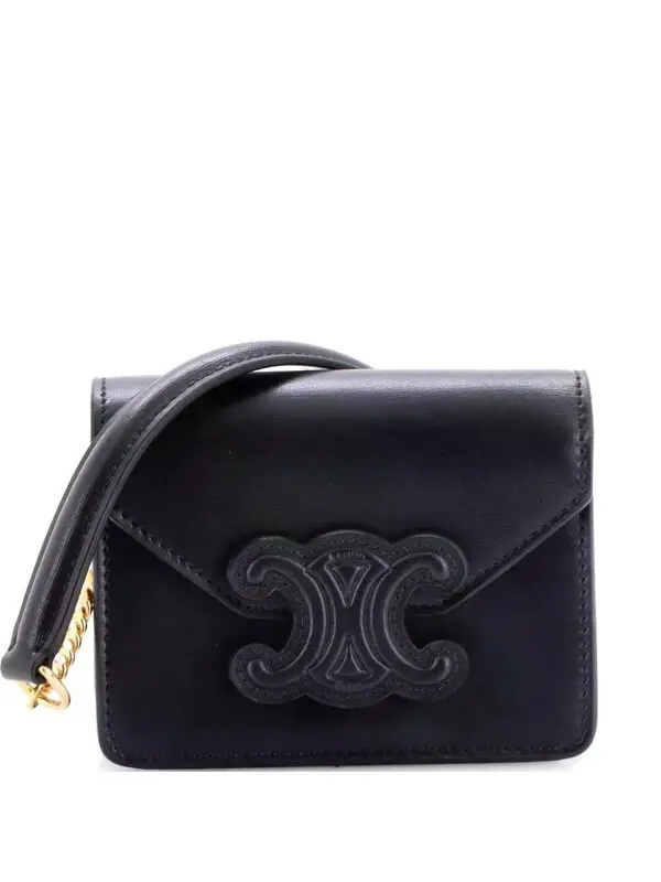 Celine Card Holder On Chain - Black