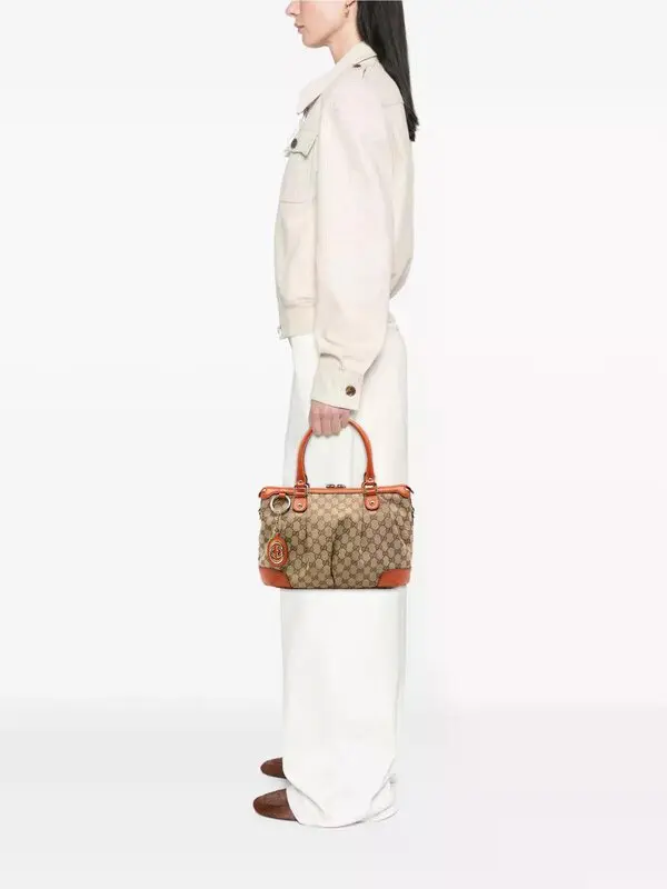 Gucci Gg Canvas Sukey Satchel - Orange