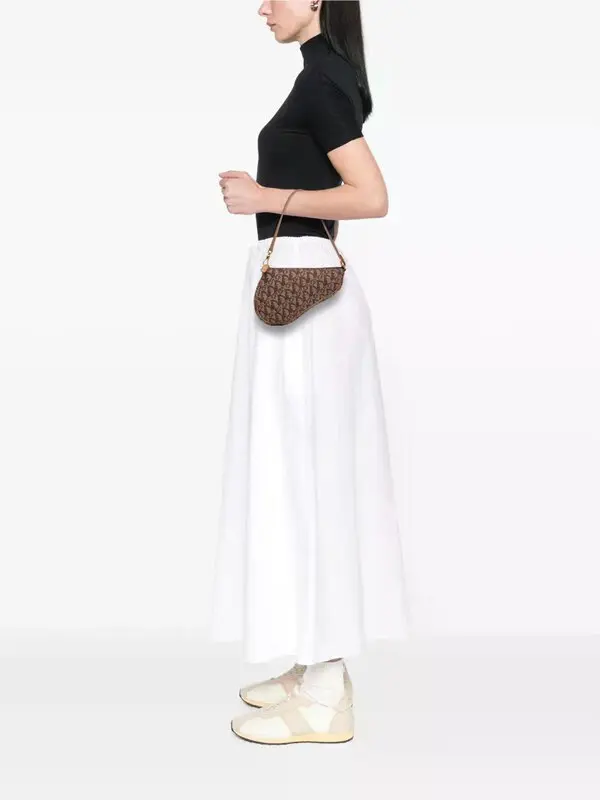 Dior Mini Diorissimo Canvas Saddle Pochette