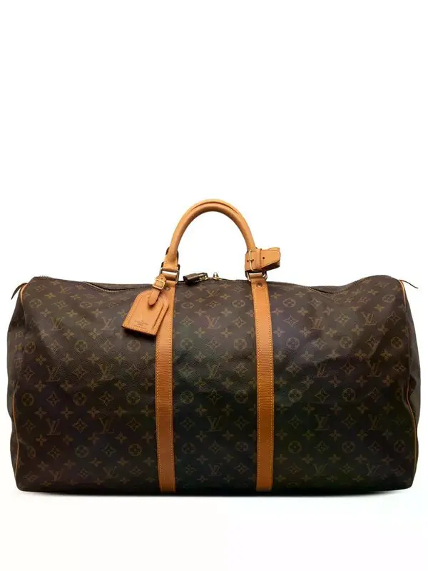 LOUIS VUITTON 1992 Monogram Keepall 60 Travel Bag - Brown