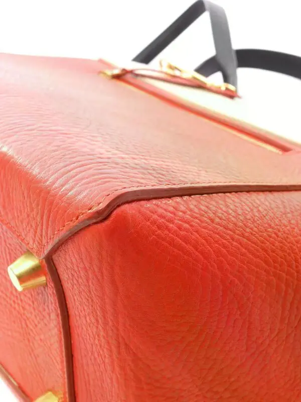 Celine Mini Tricolor Grained Calfskin Belt Bag Satchel - Red