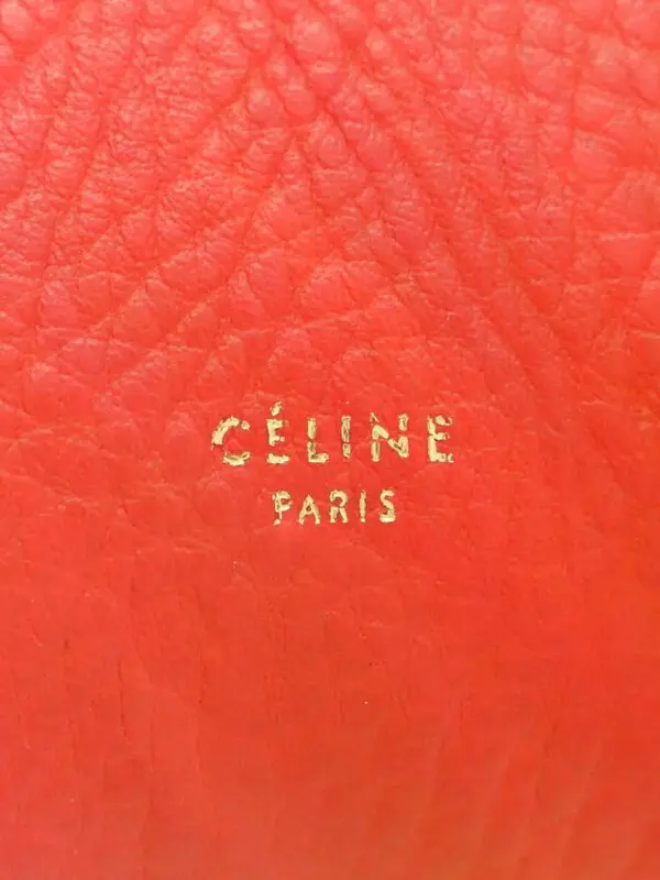 Celine Mini Tricolor Grained Calfskin Belt Bag Satchel - Red