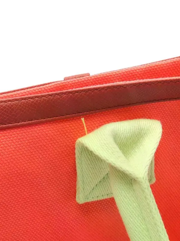 Hermès 1990-2010 Toile Petit H Socabas Tote Bag - Red