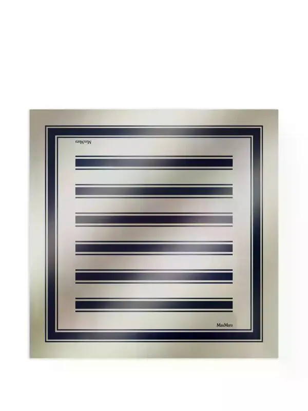 Max Mara Mxaafa Striped Silk Scarf - Neutrals