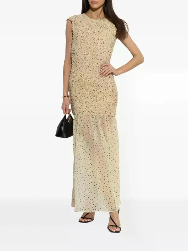 BY MALENE BIRGER Corinna Polka Dot-pattern Maxi Dress - Neutrals