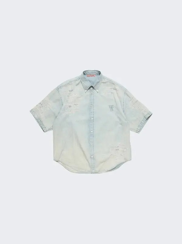 Acne Studios Mended Denim Shirt Light