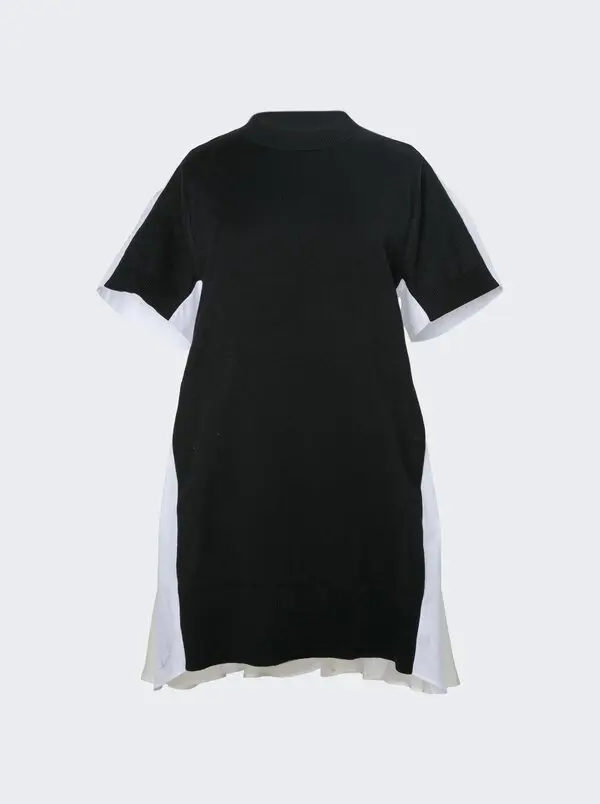 Sacai Poplin X Cotton Knit Dress