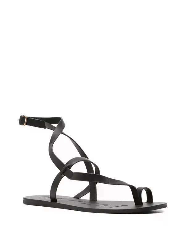 Manebí Strap Flat Sandals - Black