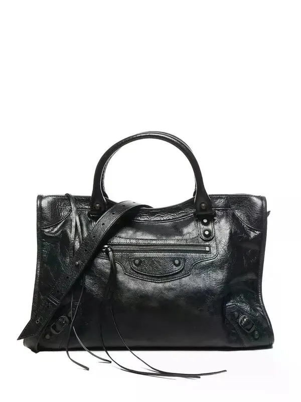 Balenciaga Medium Le City Leather Tote Bag - Black