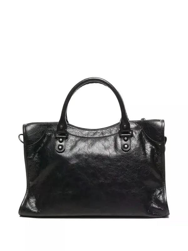 Balenciaga Medium Le City Leather Tote Bag - Black