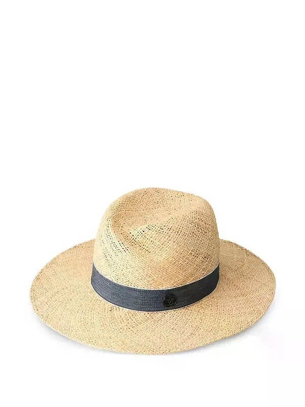 MAISON MICHEL Virginie Ribbon Straw Hat - Neutrals
