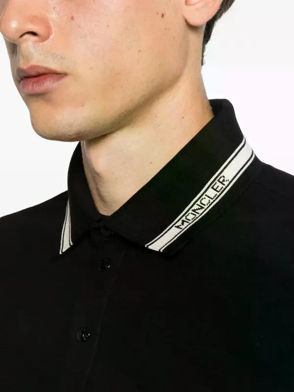 Moncler Logo Collar Polo Shirt