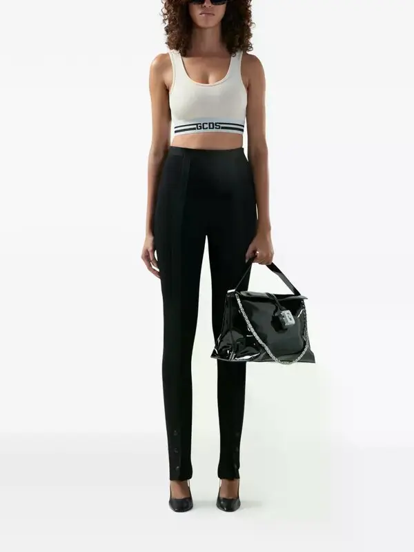 Gcds Logo Detail Crop Top - White