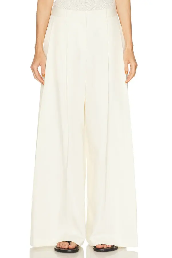 TWP Crosby Wide Leg Pant - Bone