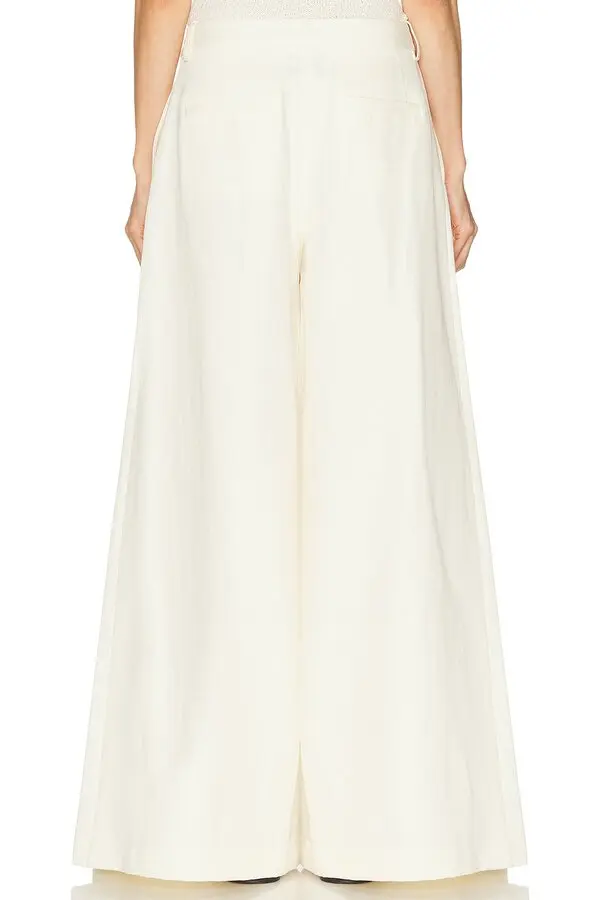 TWP Crosby Wide Leg Pant - Bone