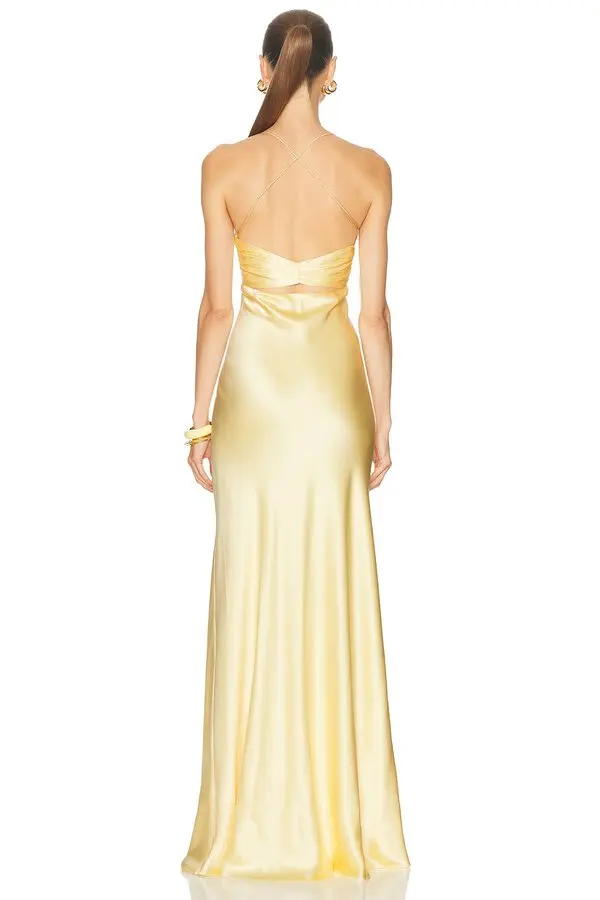 THE SEI Cut Out Bias Gown - Custard