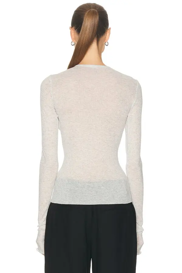 SKIMS Sheer Cotton Long Sleeve Tee