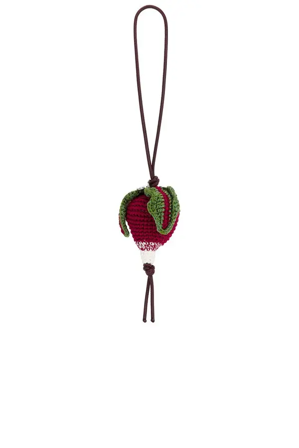 JW Anderson Radish Charm - Burgundy