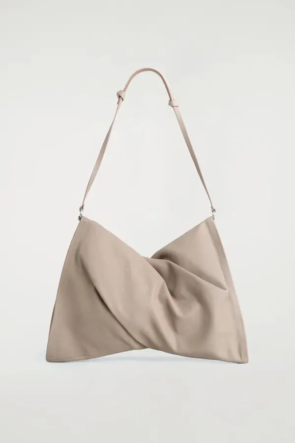 Cos Twisted Clutch Bag In Leather