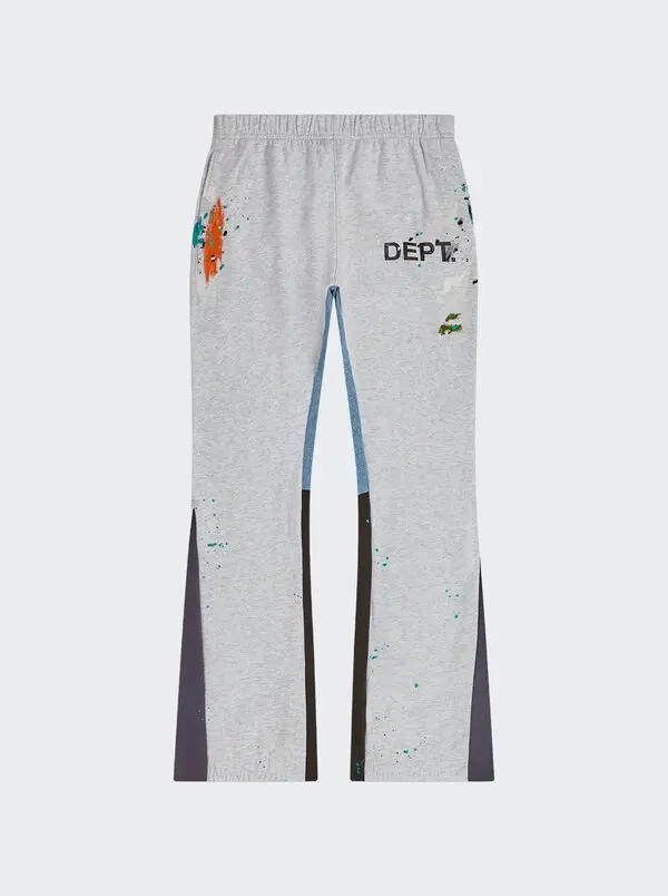 GALLERY DEPT. Flare Logo Sweatpant Light Heather And Navy - Gray