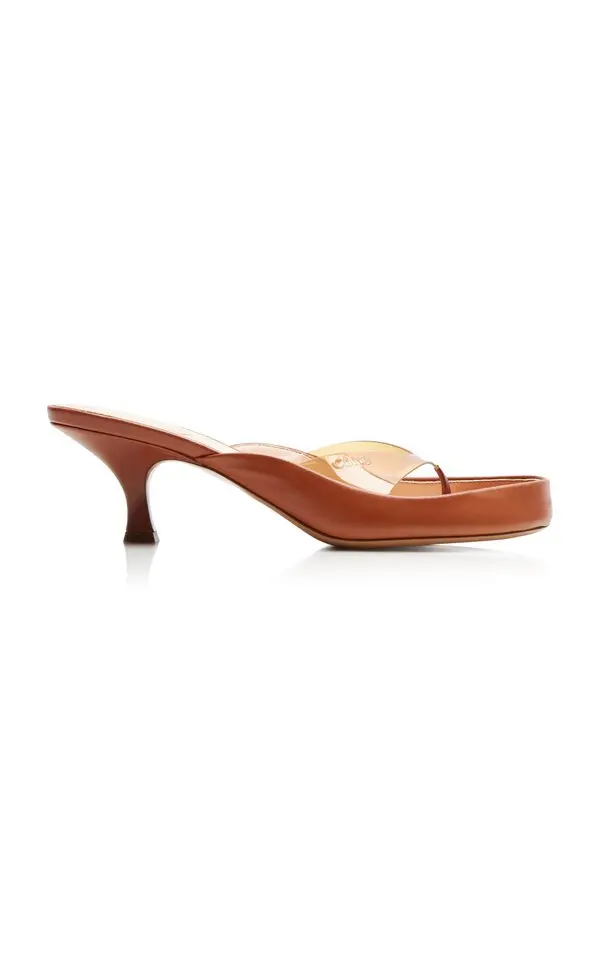 Chloé Junie Leather Sandals - Brown