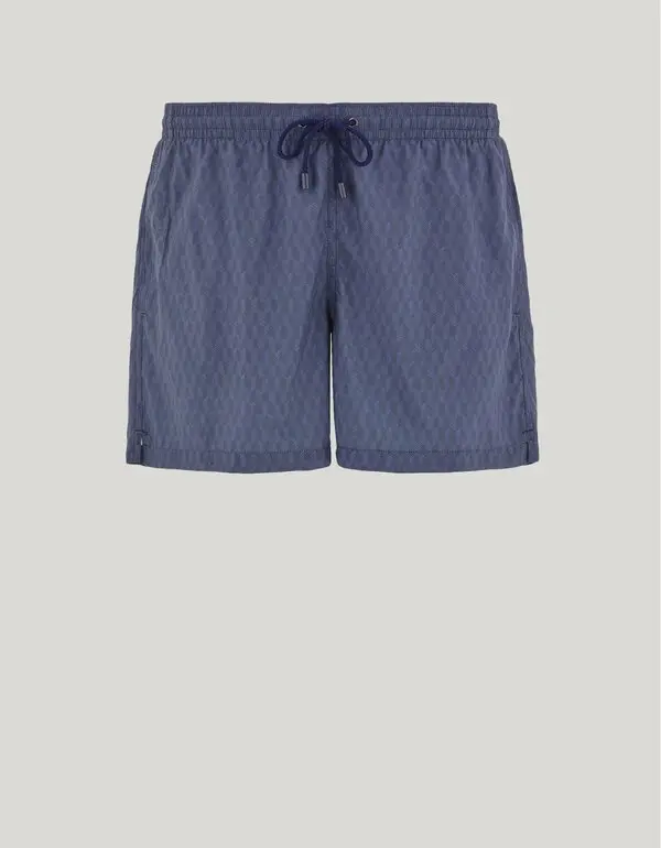 Canali Swim Shorts In Technical Fabric - Blue