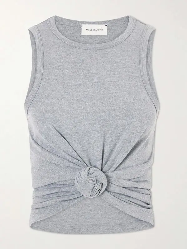 Magda Butrym Cotton-stretch Tank Top - Gray
