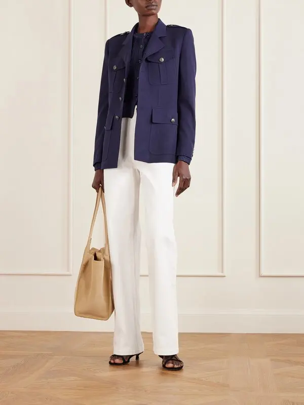 Ralph Lauren Cable-knit Silk Cardigan - Blue