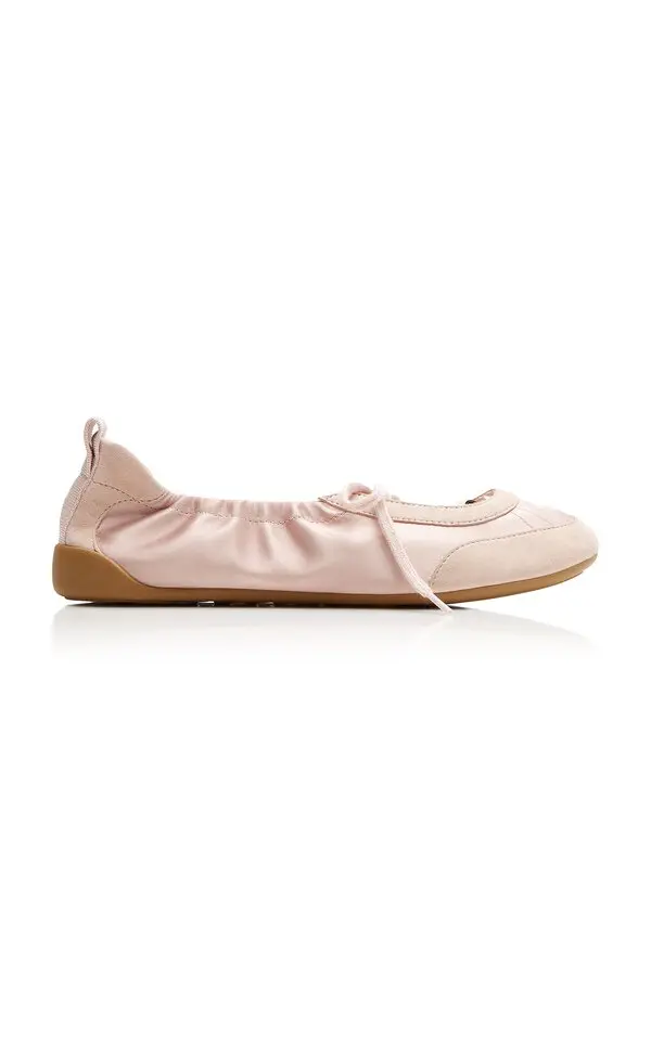 Chloé Kick Leather & Suede Sneakers - Light Pink