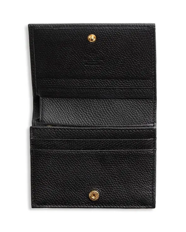 Valentino Garavani Vlogo Signature Grainy Leather Wallet - Black