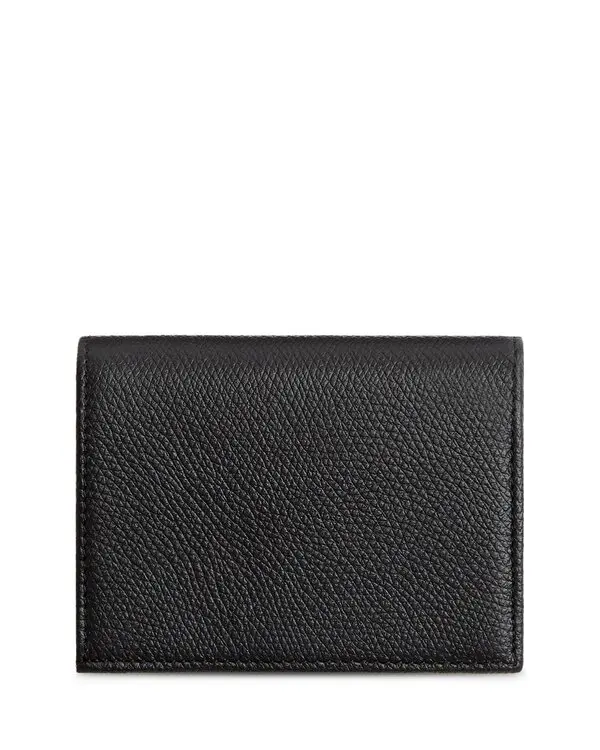 Valentino Garavani Vlogo Signature Grainy Leather Wallet - Black