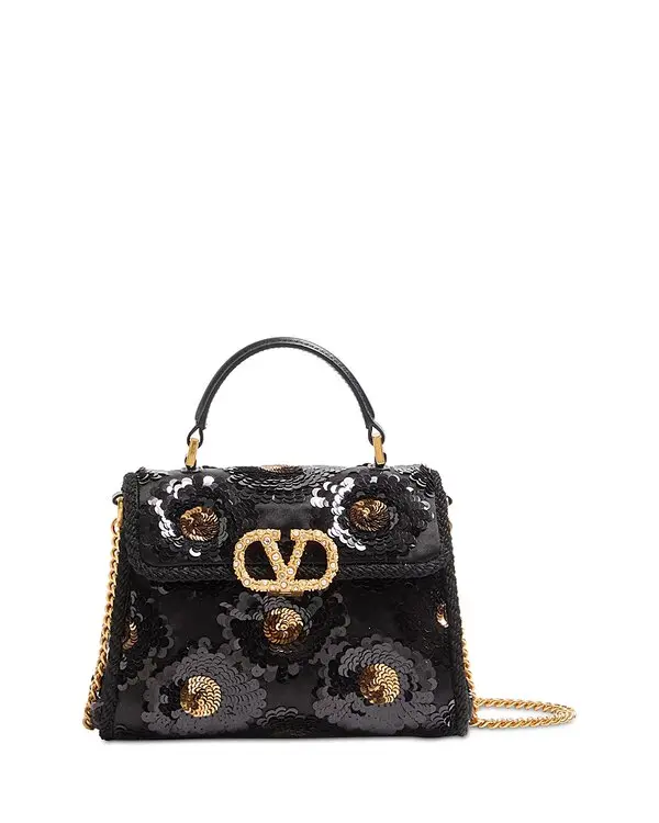 Valentino Garavani V Sling Mini Top Handle Bag With Vlogo - Black Multi