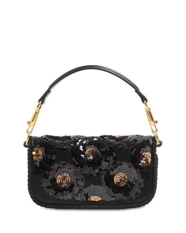 Valentino Garavani Loco Sequin Vlogo Convertible Shoulder Bag