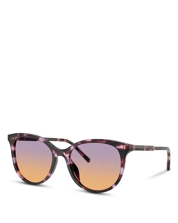 Dolce & Gabbana Round Frame Sunglasses, 55mm - Havana